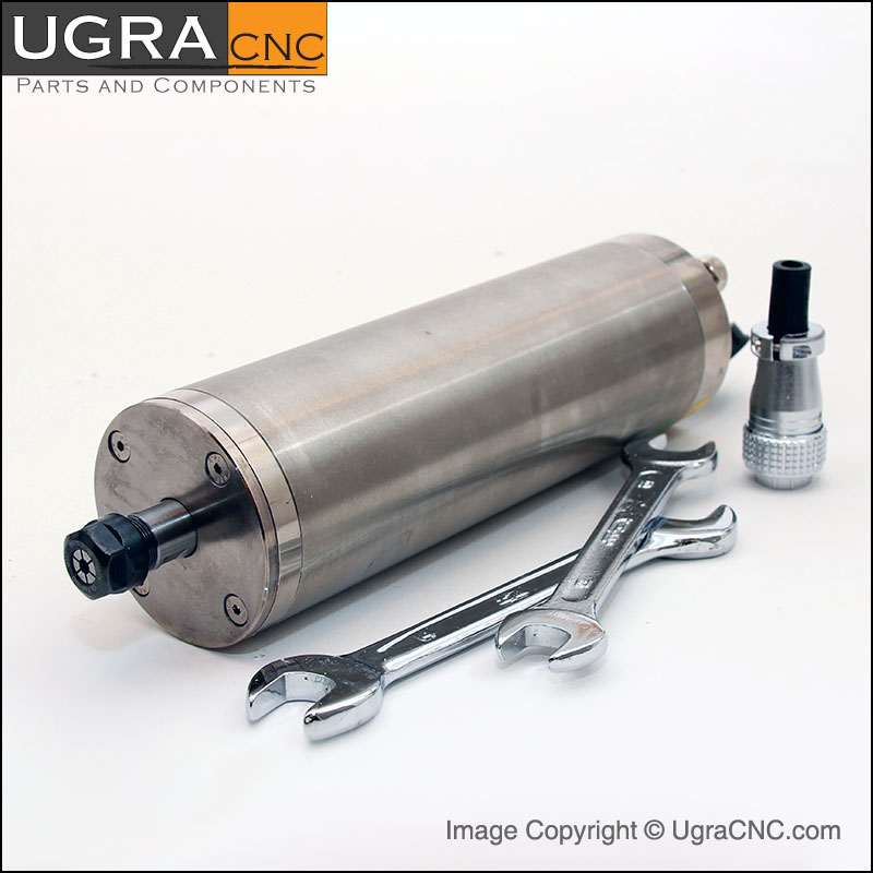 Water Cooled Spindles: GMT Water Cooled CNC Spindle 0.8 kW 220V 24000 RPM R