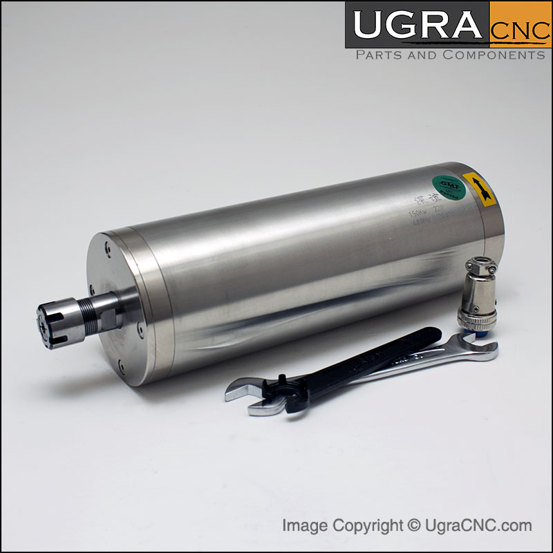 Water Cooled Spindles: GMT Water Cooled CNC Spindle 1.5 kW 220V 24000 RPM R