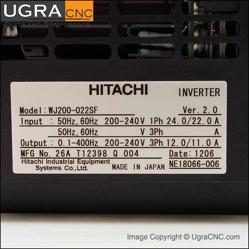 VFD / Inverters: Hitachi VFD / Inverter WJ200 2.2kW 200V